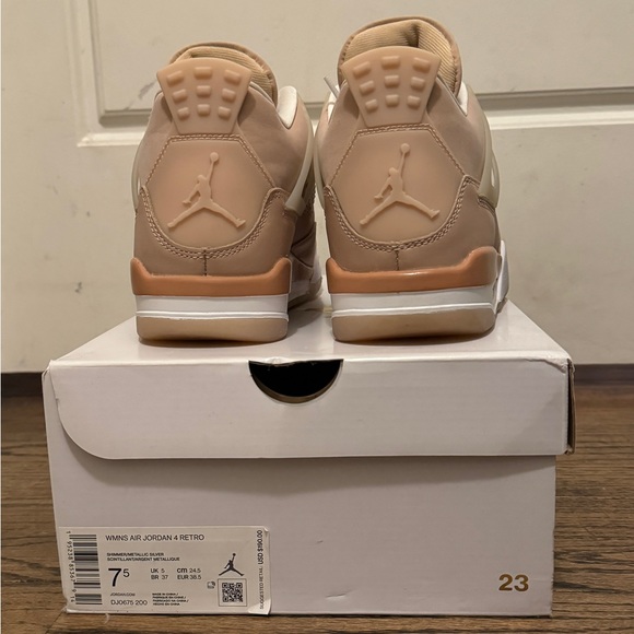 Jordan | Shoes | Womens Air Jordan 4 Retro Shimmermetallic Silver Like New | Poshmark